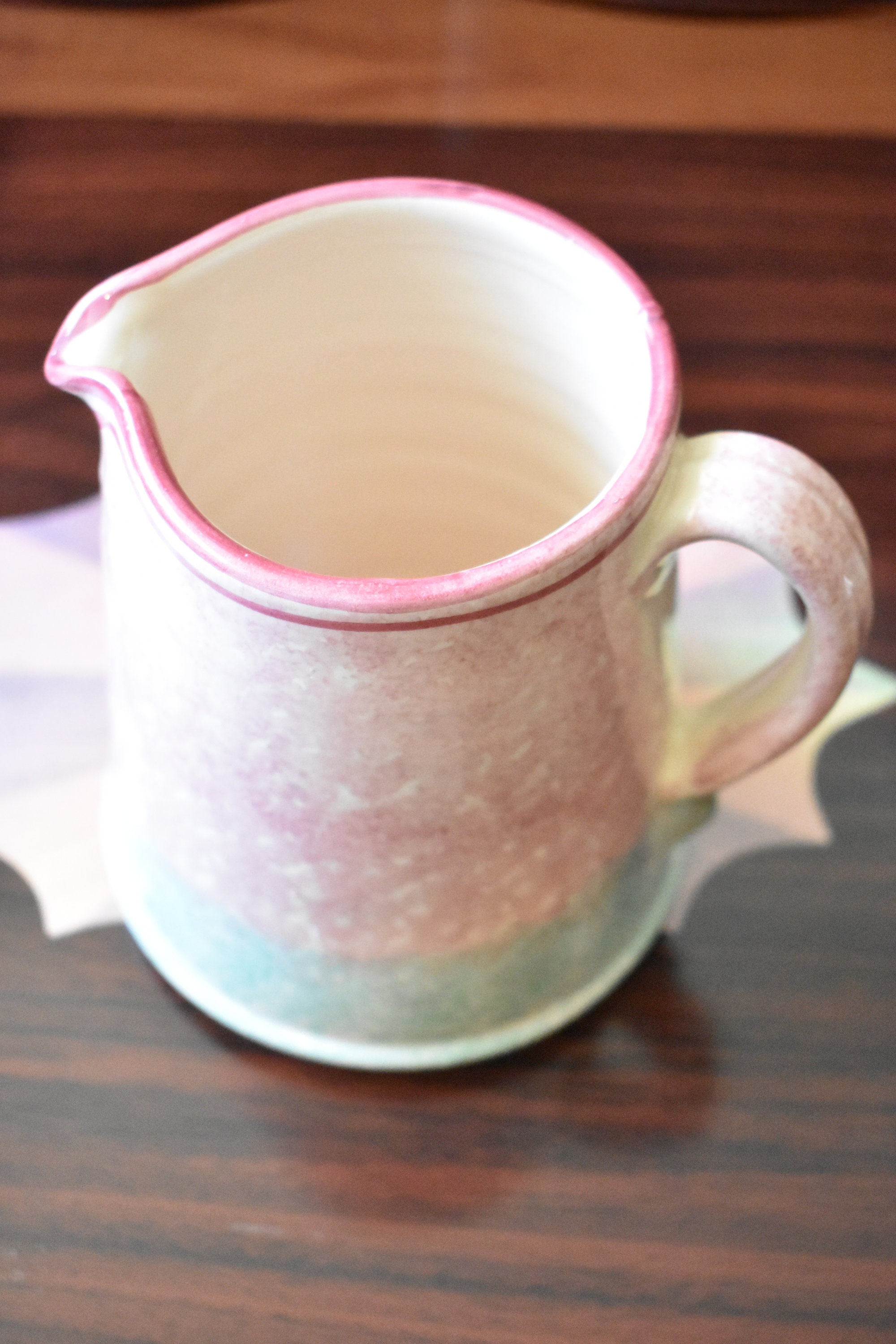 Vintage Italian Redware Pottery Milk or Juice Pitcher by Lamas - Etsy