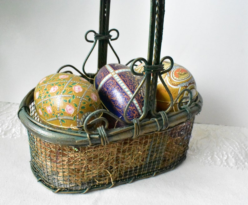 Easter Basket and Eggs Decor Easter Table Decor 02142019 | Etsy