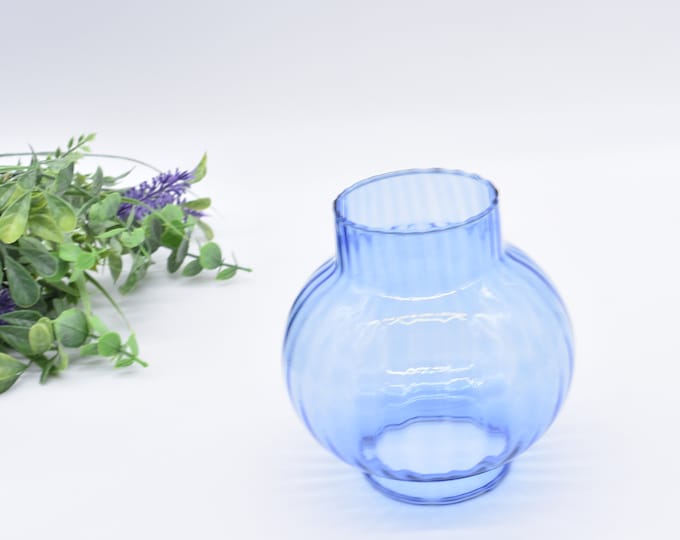 Glass Lamp Shade, Hurricane Lamp Shade Blue Glass, - Etsy