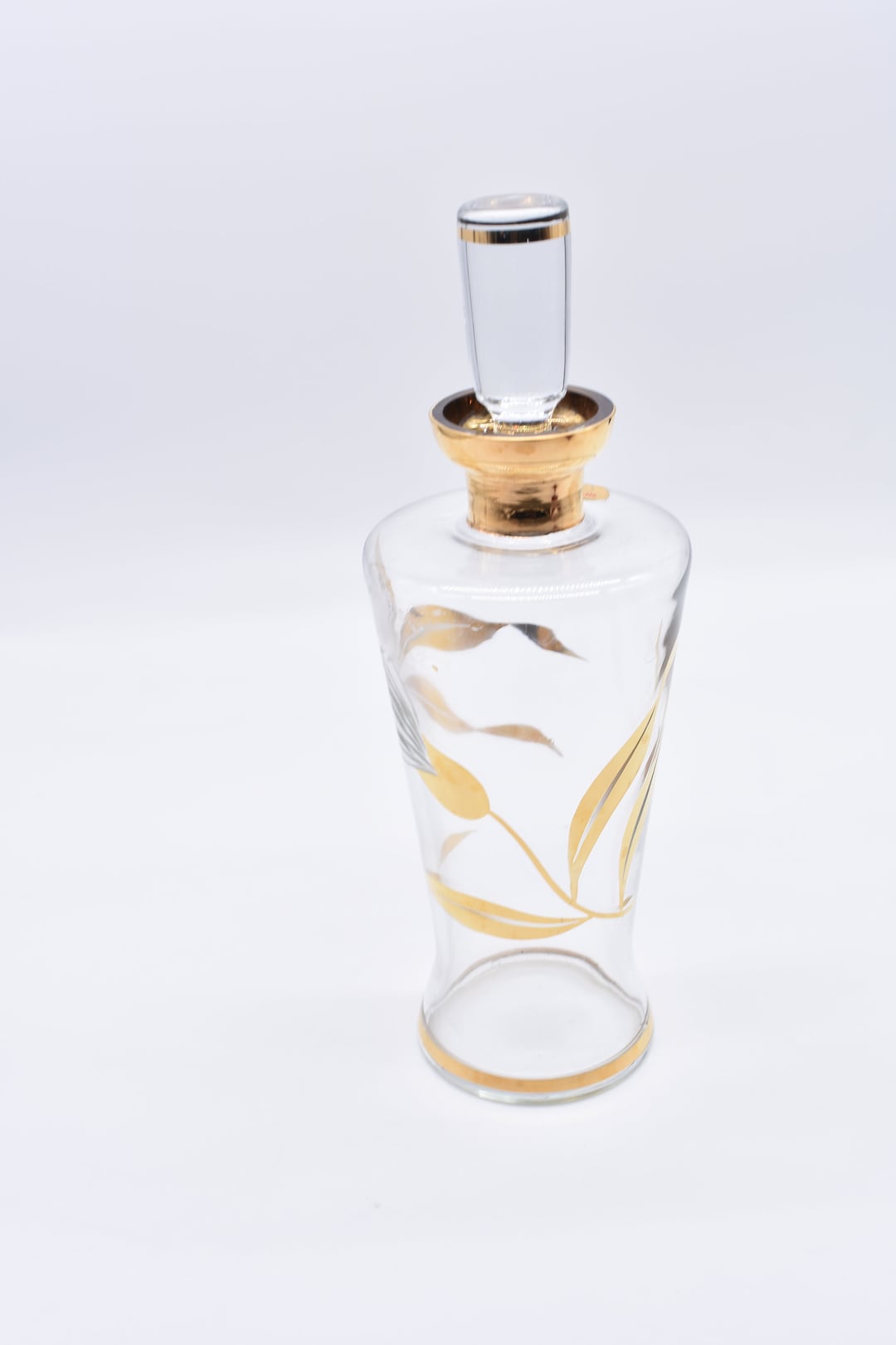 Mid Century Murmac Genuine Jeweled Bohemia Gold Overlay Etched Glass ...