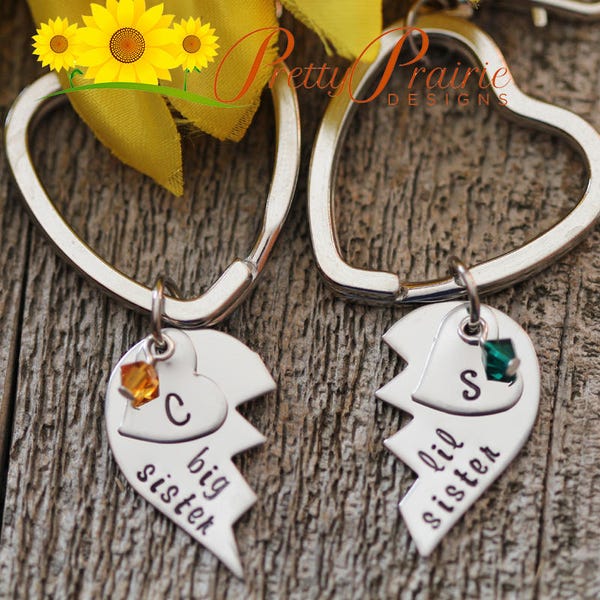 Sister Keychain - Etsy