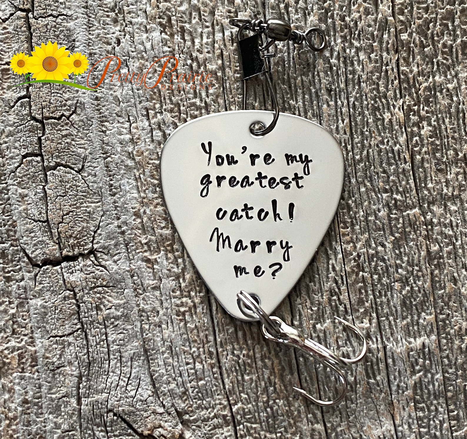 Greatest Catch Marry Me Lure, Proposal From Fisherman, Custom Fish Hook ...