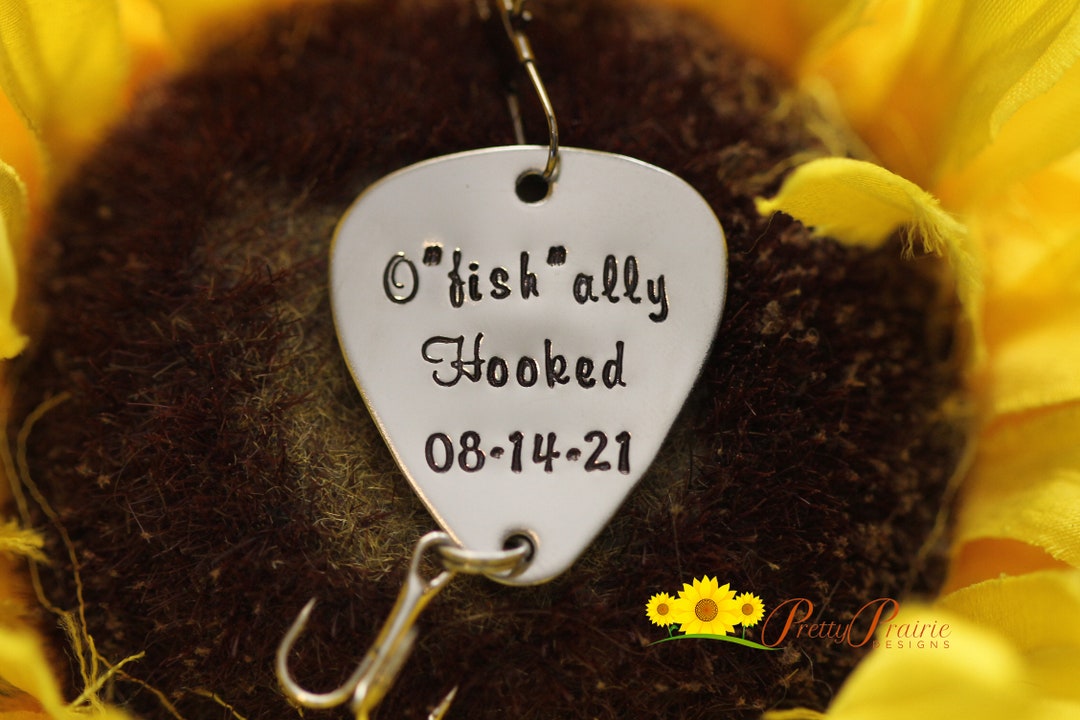 O"fish"ally Hooked Fishing Lure, Wedding for Angler, Hand Stamp Lure ...
