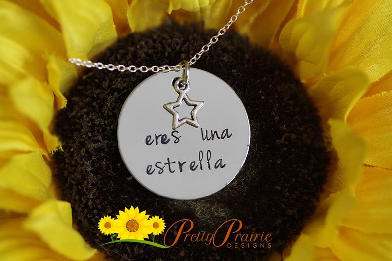 Eres Una Estrella Star Necklace You Are a Star Spanish | Etsy
