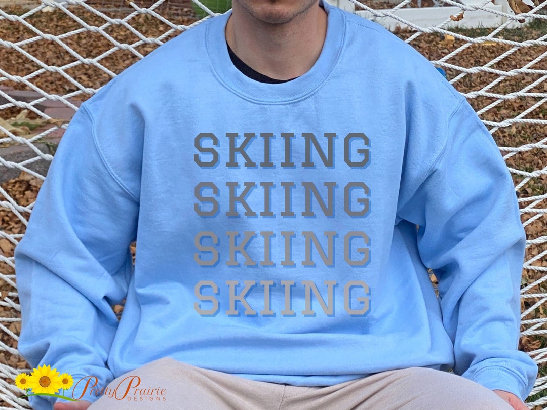 Skiing Sweatshirt, Snow Skiing Shirt, Christmas Gift for Skier, Skier ...