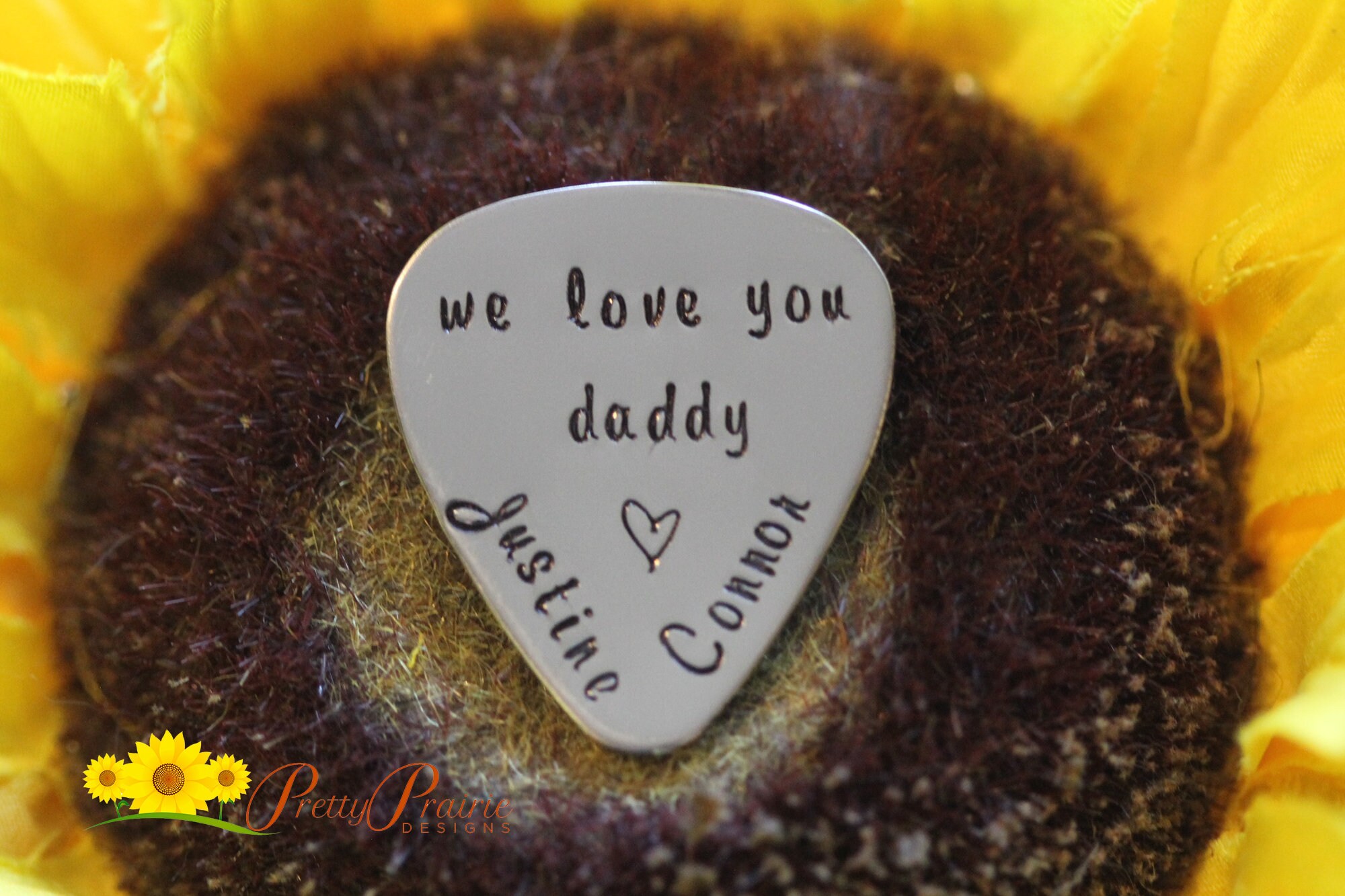 We Love You Daddy Guitar Pick, Pick Gift for Dad, Metal Guitar Pick ...