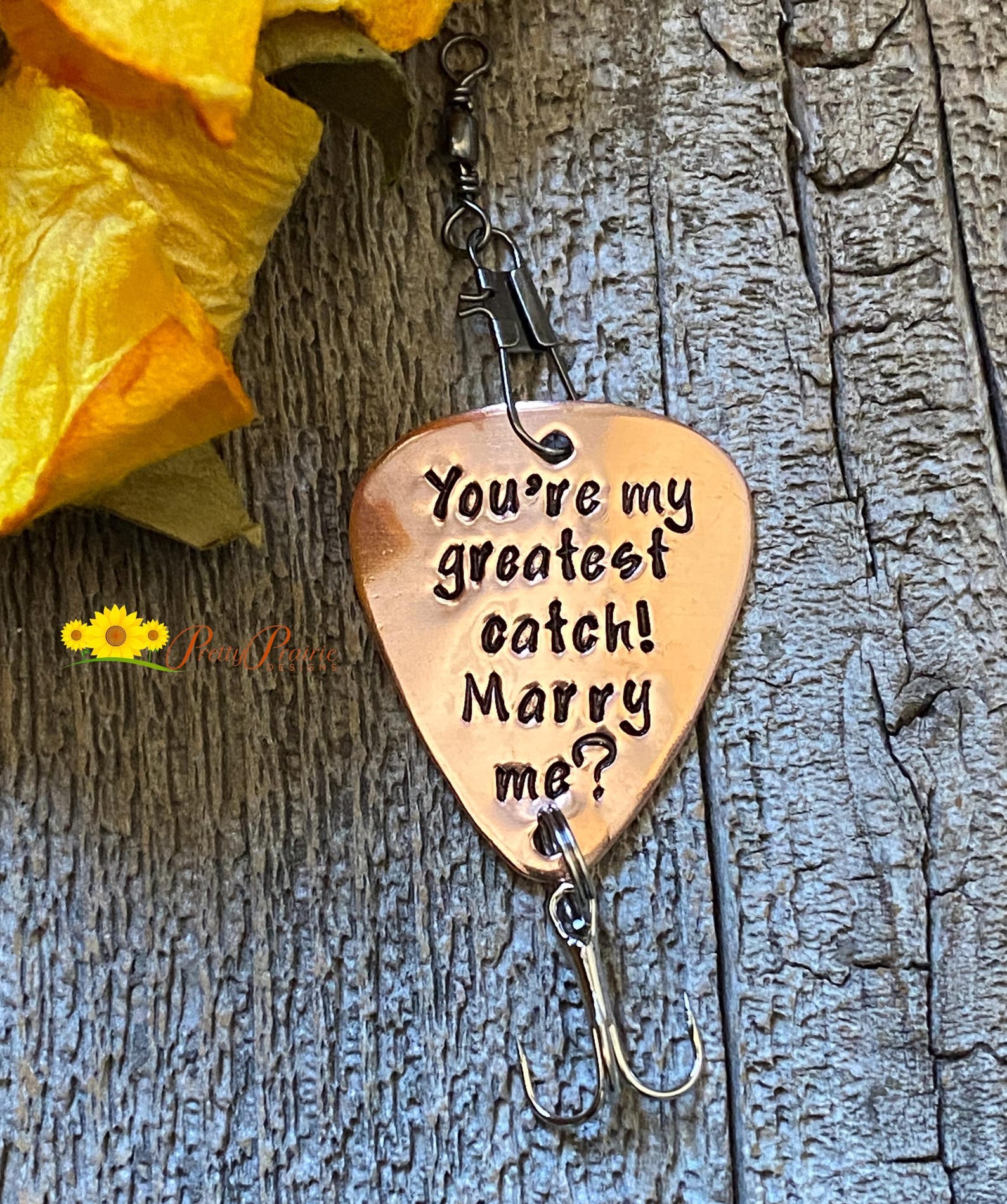Greatest Catch Marry Me Lure, Proposal From Fisherman, Custom Fish Hook ...