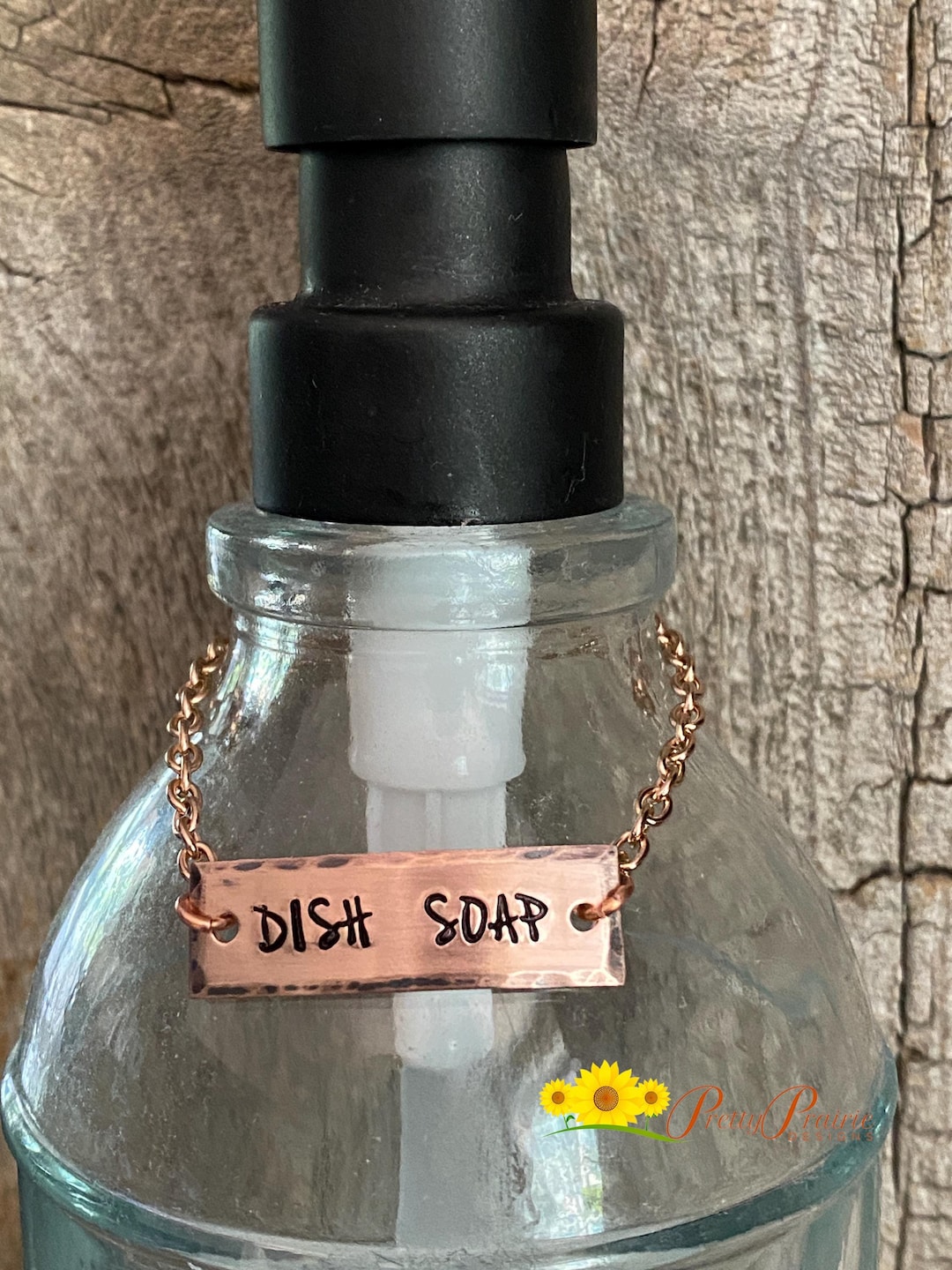 Antiqued Soap Dispenser Labels, Copper Labels, Hand Stamped Labels ...