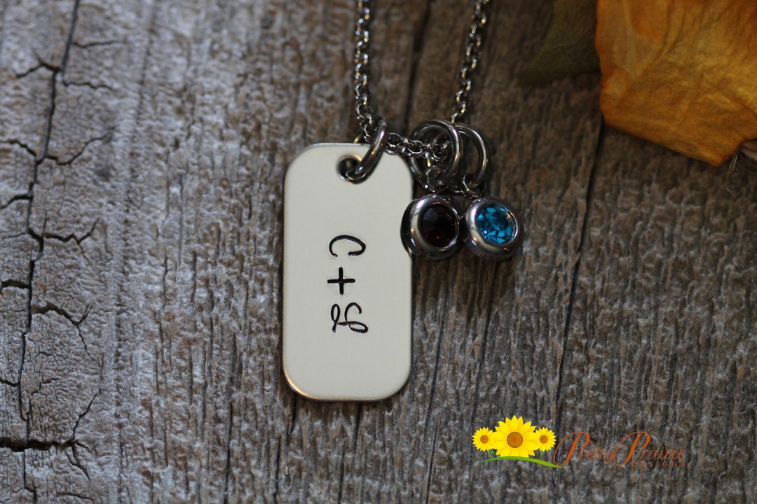 Mini Dog Tag Promise Necklace, Mens Small Dog Tag, Mini Gold Dog Tag ...
