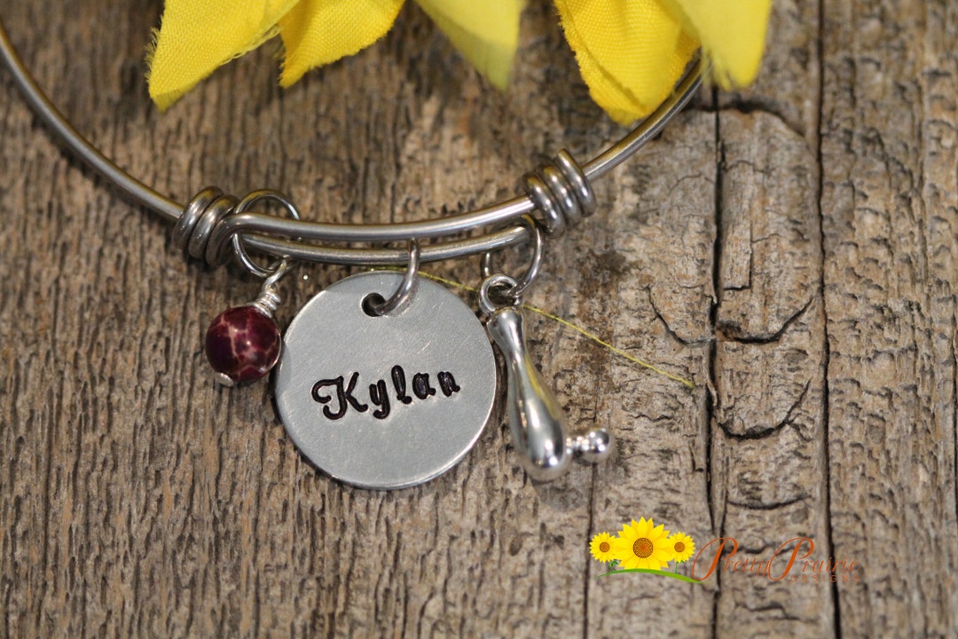 Personalized Bowling Bangle, Gift for Bowler, Bowling Gift, Bowling ...