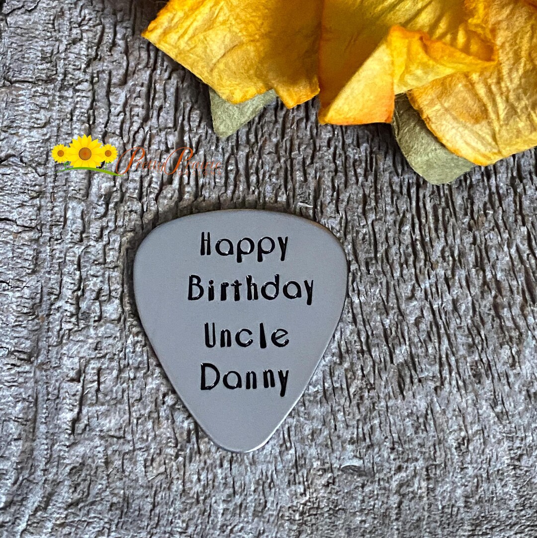 Happy Birthday Guitar Pick, Merry Christmas Guitar Pick, Uncle Birthday ...