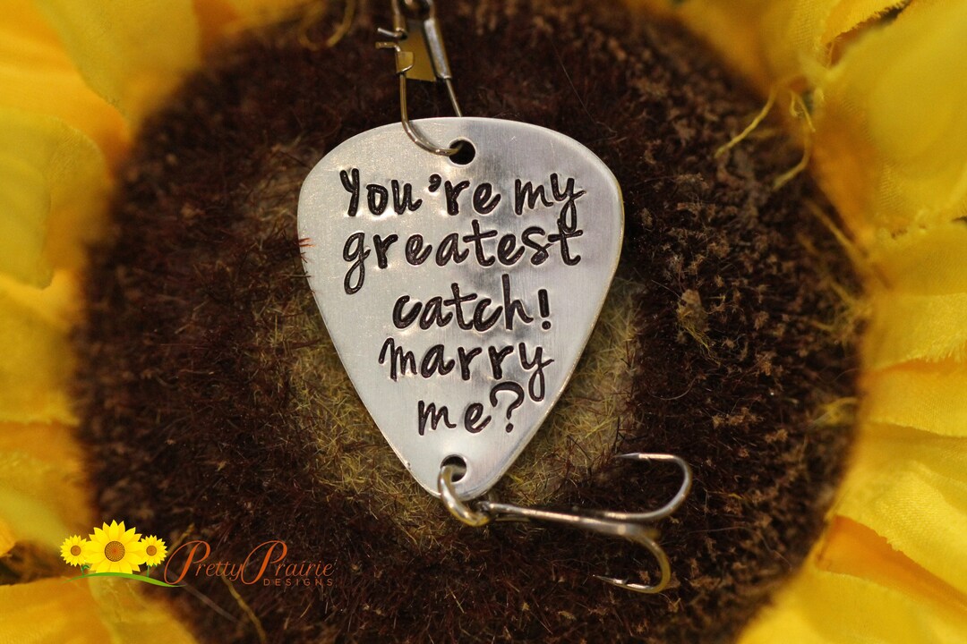 Greatest Catch Marry Me Lure, Proposal From Fisherman, Custom Fish Hook ...