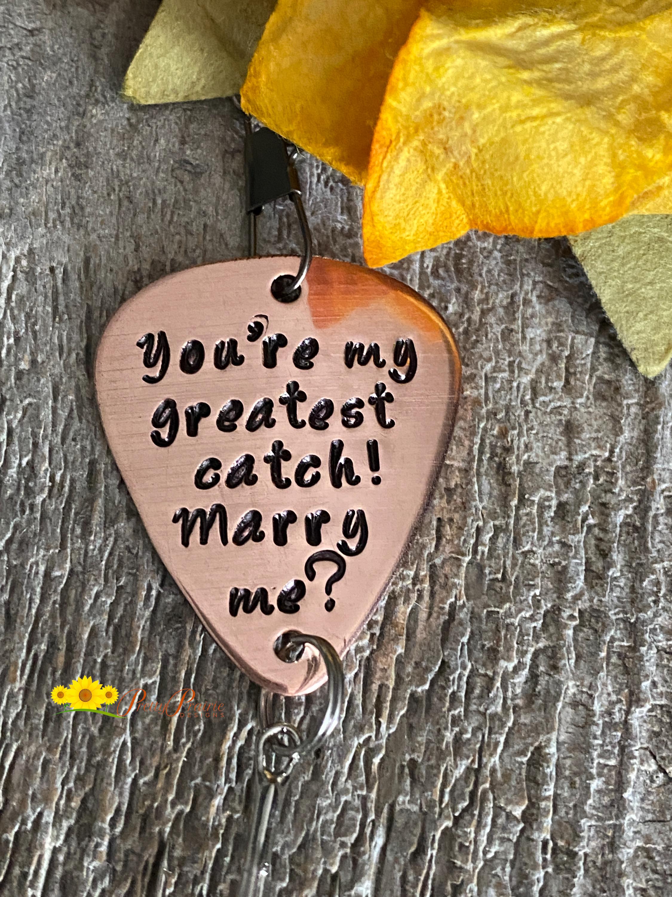 Greatest Catch Marry Me Lure, Proposal From Fisherman, Custom Fish Hook ...