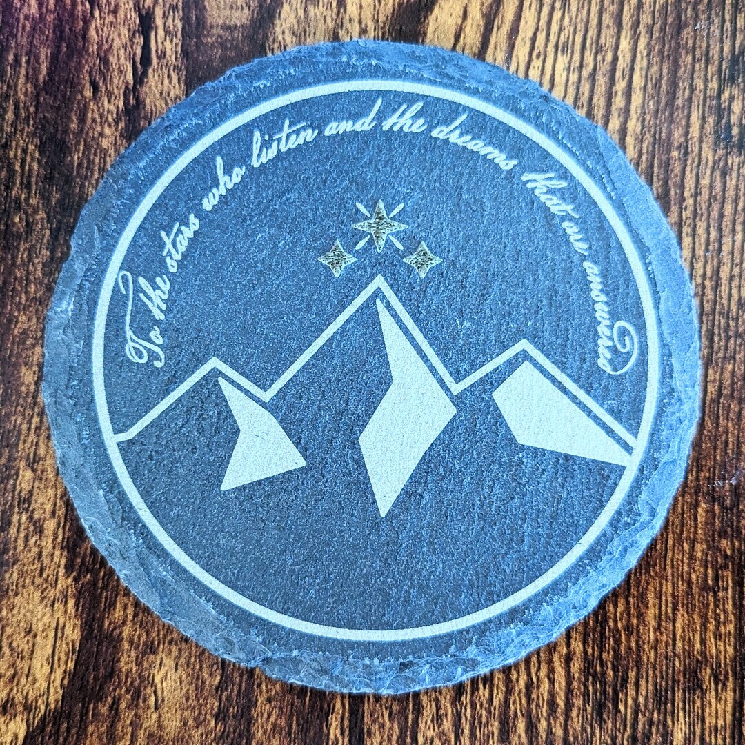 A.C.O.T.A.R. Gift Coasters Engraved Stone ACOTAR Coasters Housewarming ...
