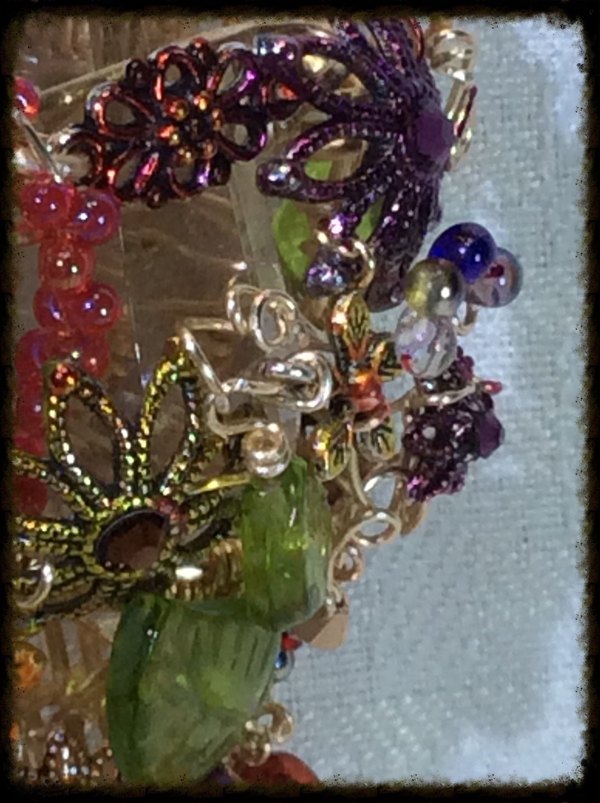 Handcrafted Cornucopia Thanksgiving Fan Pull Made With Glass Drop Bead ...