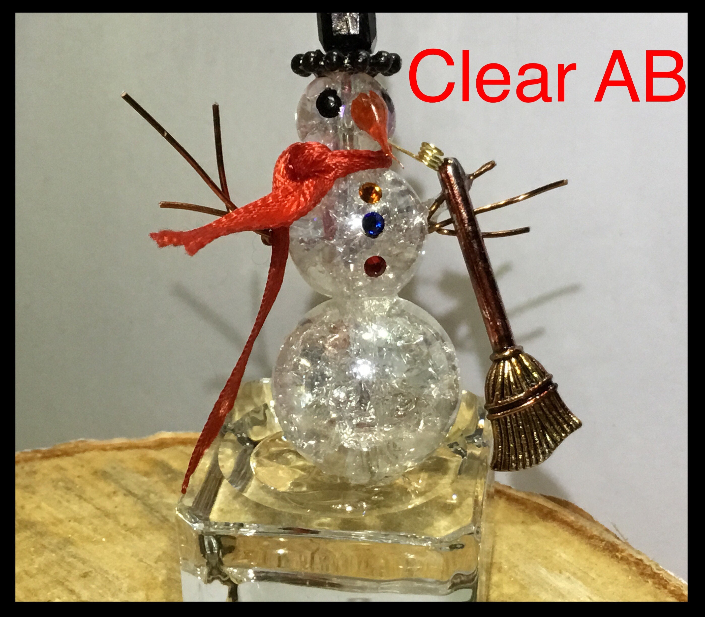 Handcrafted Miniature Frosty Snowman Ornament Made With - Etsy