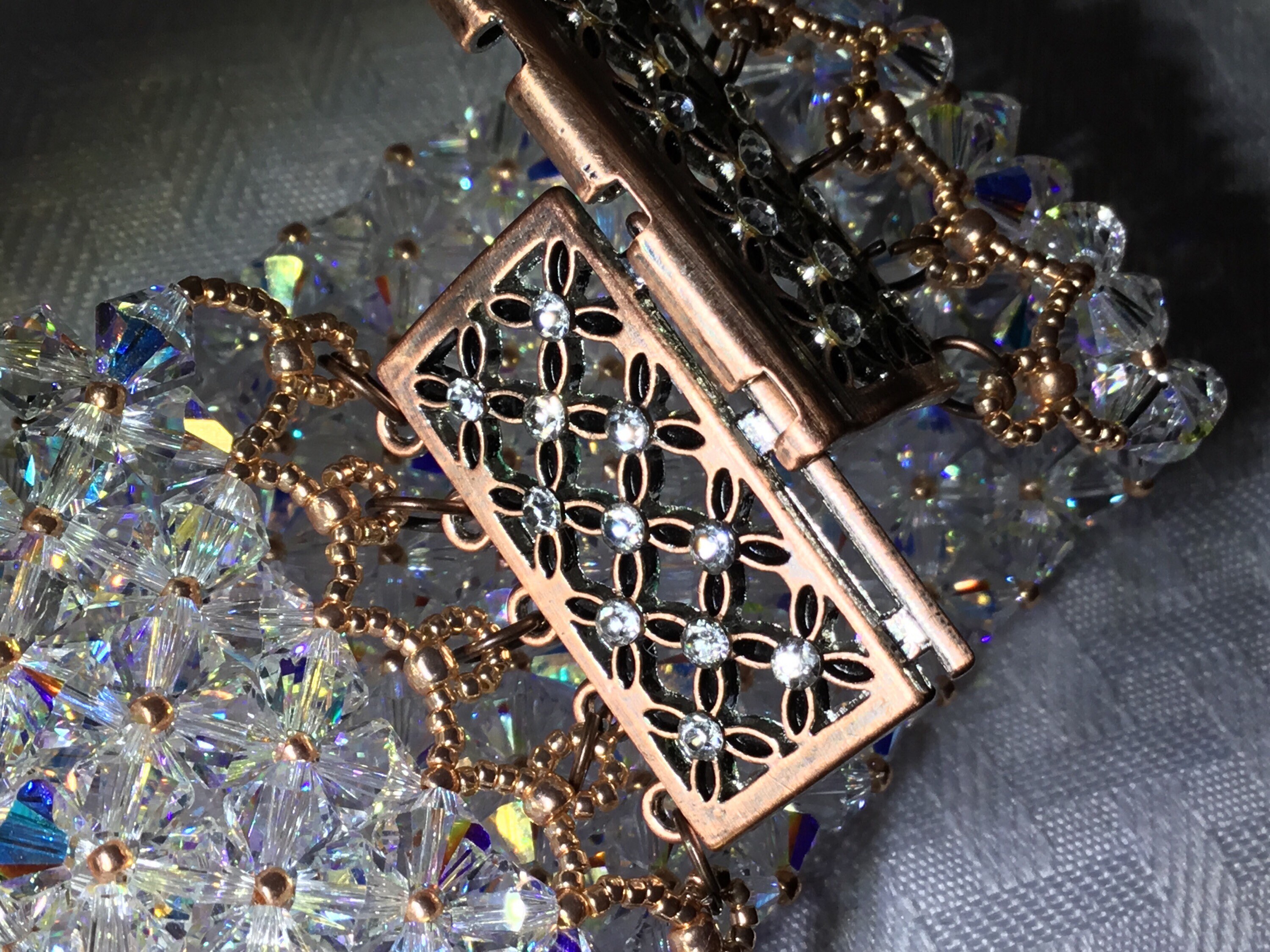 Handcrafted Formal Bridal Bracelet Made with Swarovski Crystal | Etsy