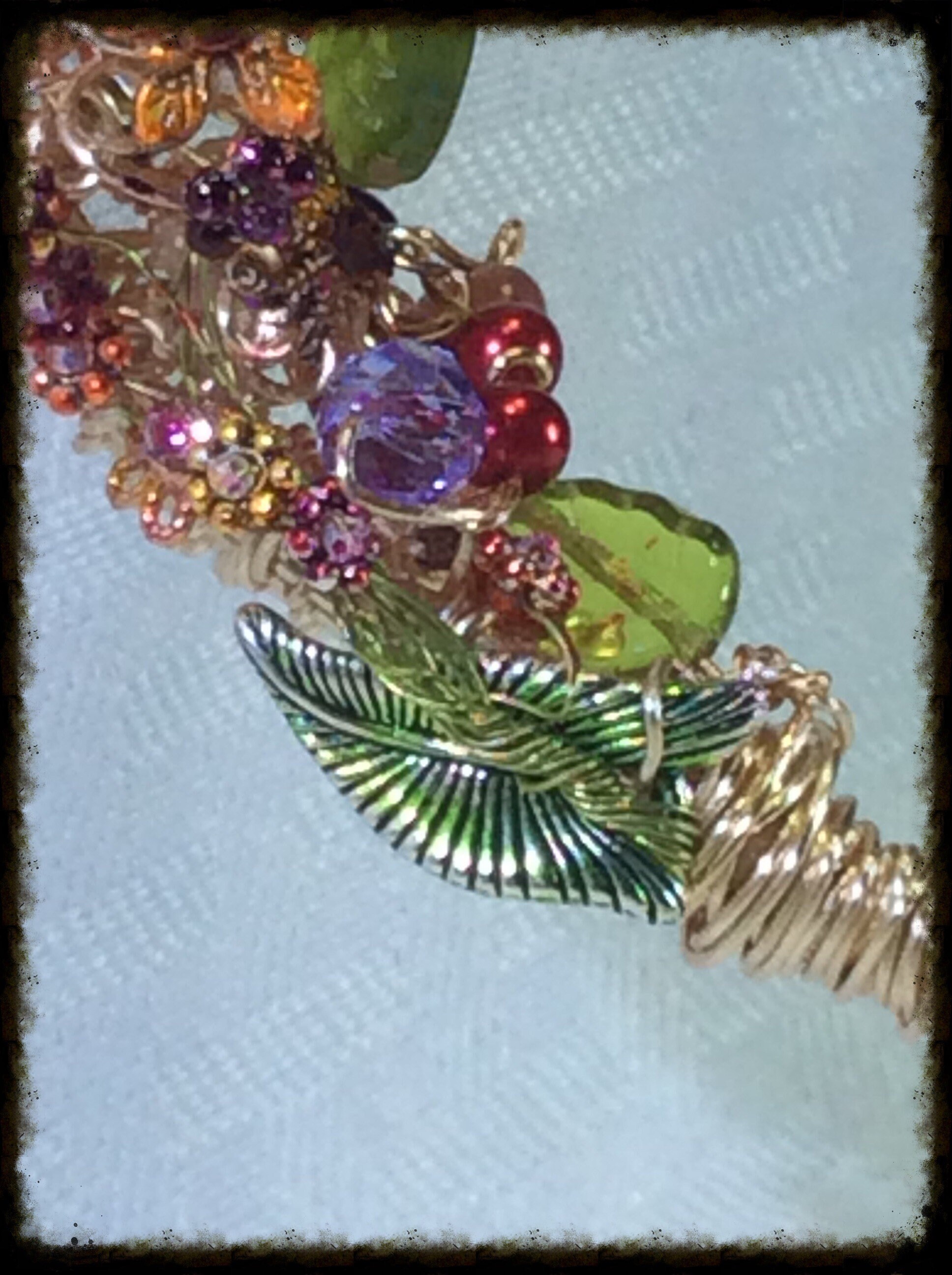 Handcrafted Cornucopia Thanksgiving Fan Pull Made With Glass - Etsy