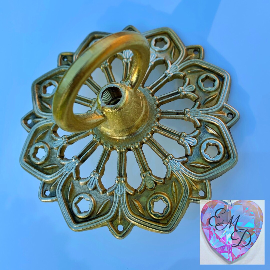 Brass Bobeche Set, 3.5" Wide Italian Bobeche With Top and Bottom ...