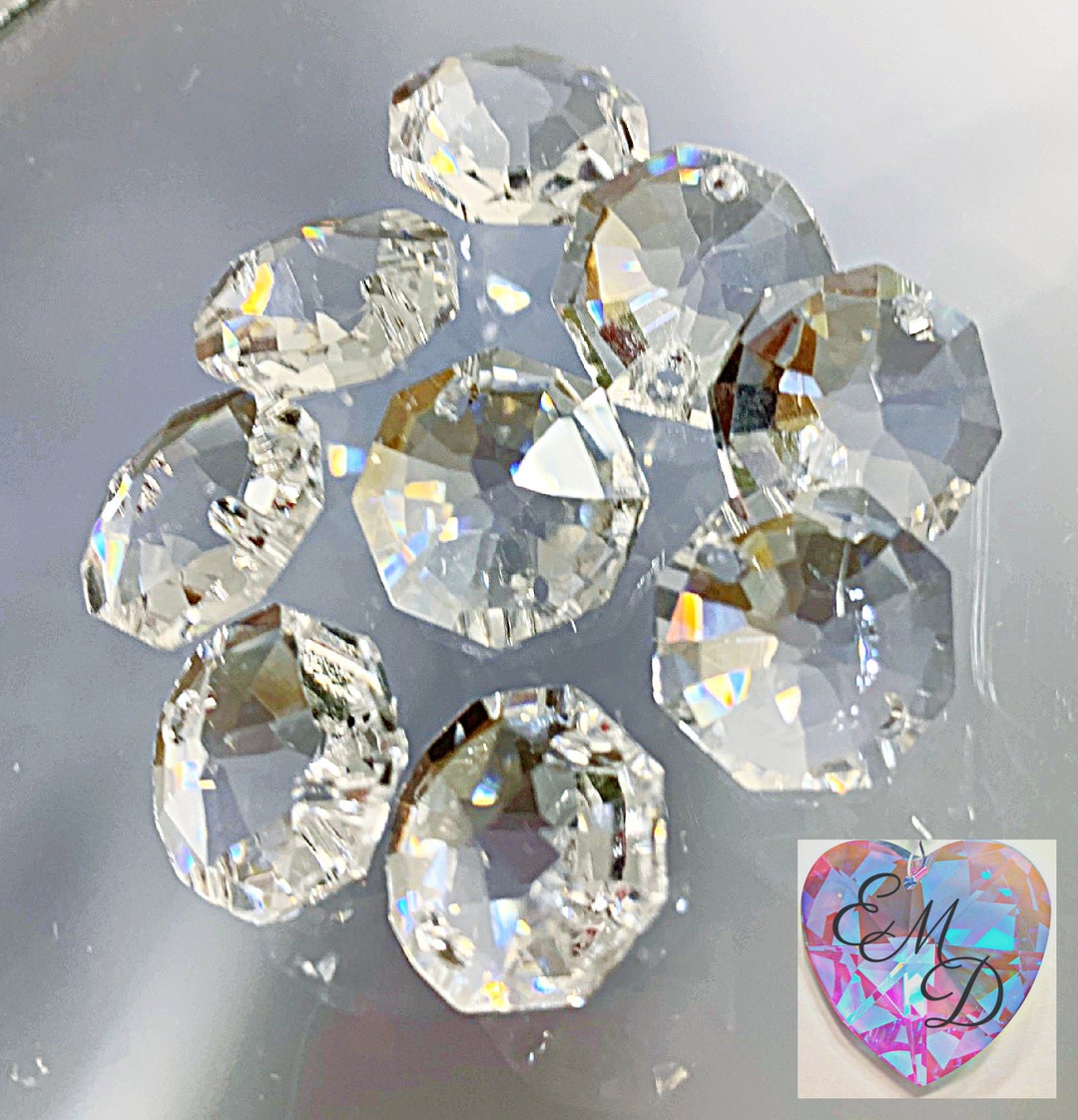 Set of 77 Premier Cut 14mm Full-lead Crystal Octagons #1020, They're ...