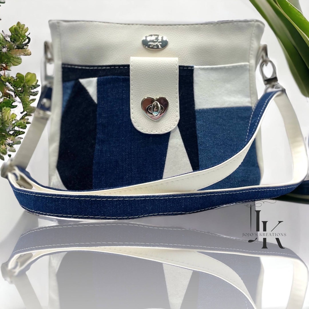 Takisha Crossbody Bag/denim Patchwork - Etsy