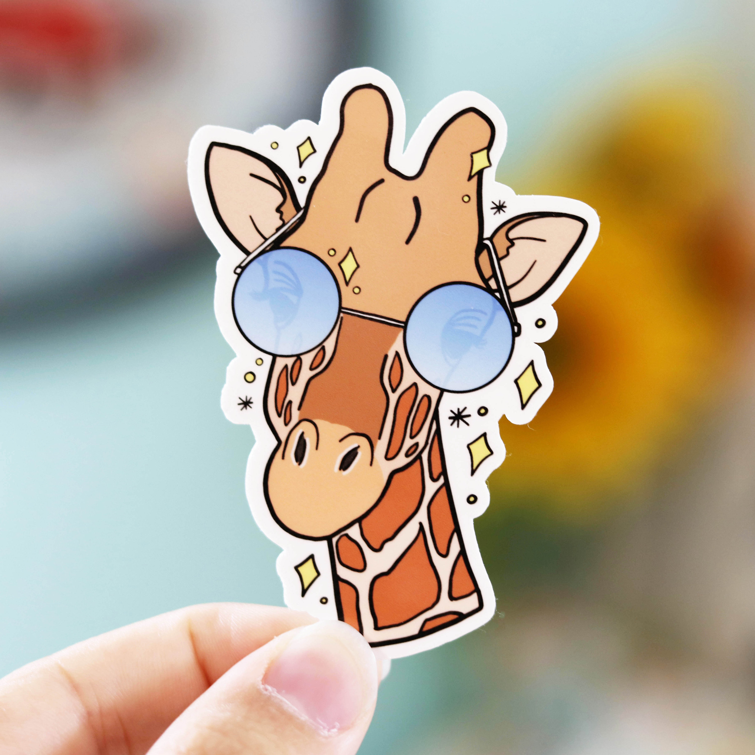 Groovy Giraffe Vinyl Sticker | Decal | Hippie | Hippy | Boho | Funny ...