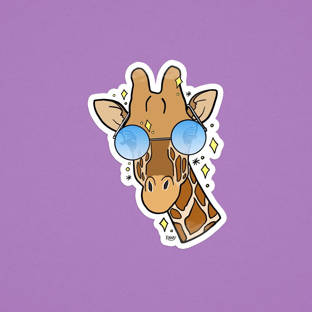 Groovy Giraffe Vinyl Sticker | Decal | Hippie | Hippy | Boho | Funny ...