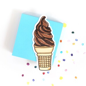 Chocolate Ice Cream Vinyl Sticker - Etsy