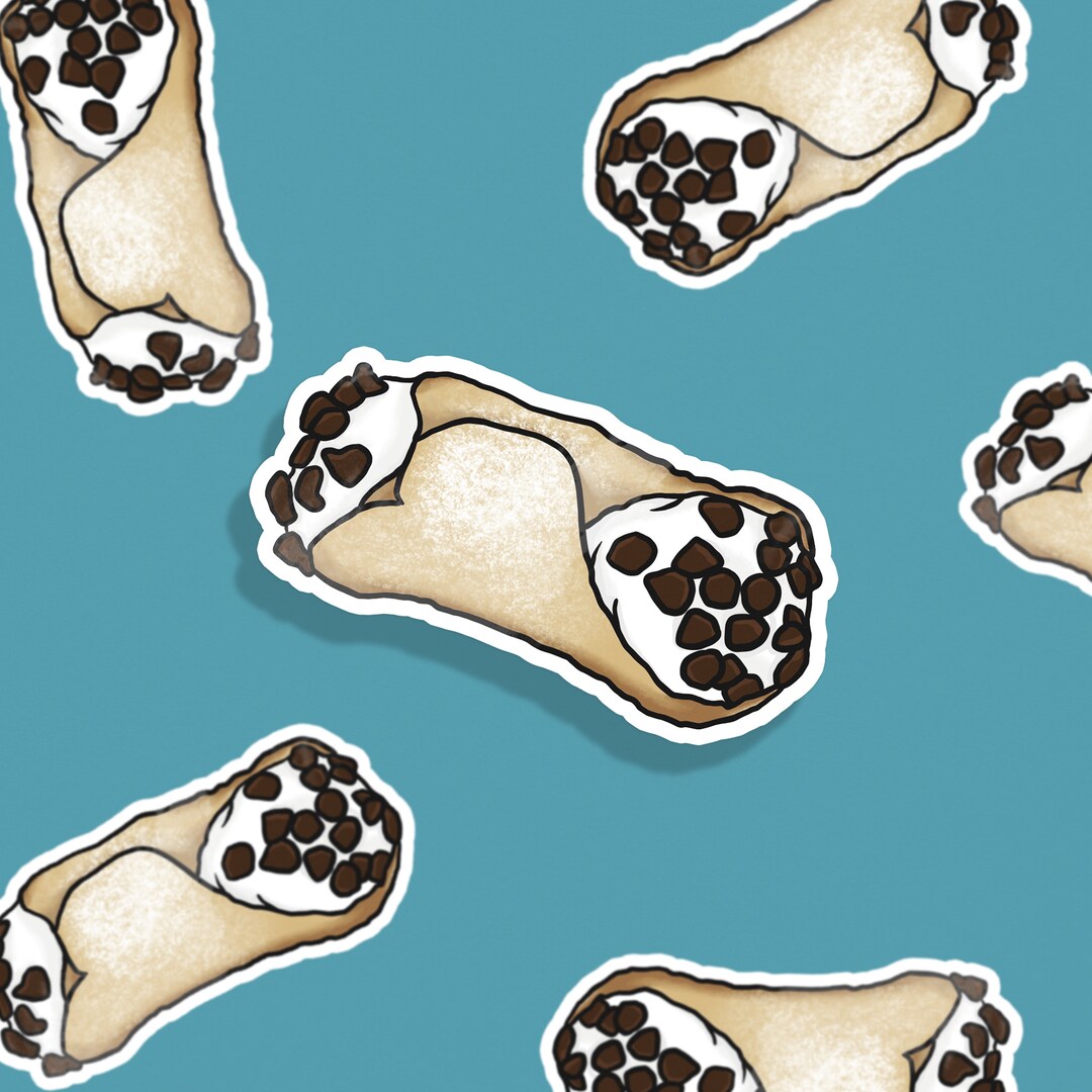 Cannoli Sticker Vinyl Italy Travel Gift Water Proof Laptop Food Dessert ...