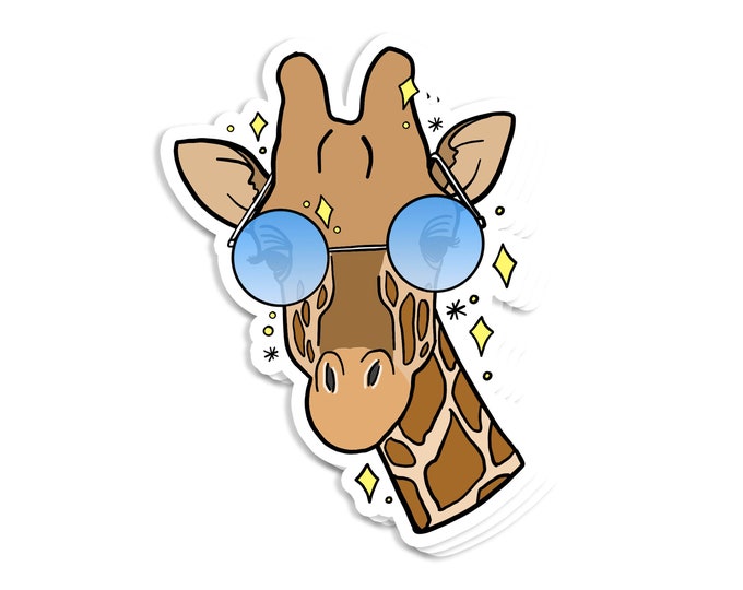 Groovy Giraffe Vinyl Sticker Decal , Hippie , Hippy , Boho , Funny ...