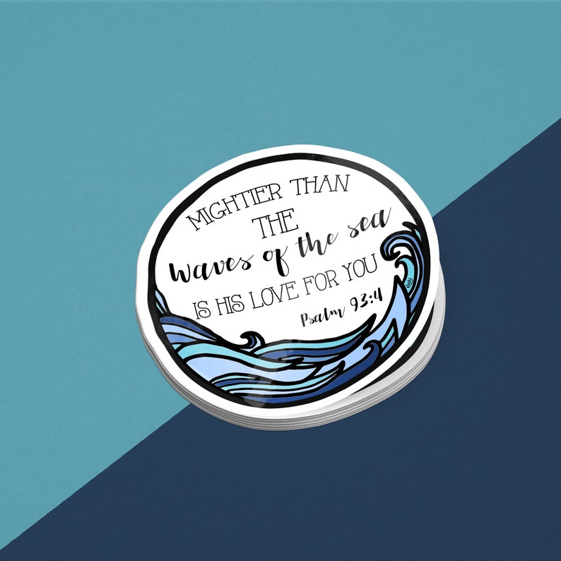 Ocean Bible Verse Sticker Vinyl Scripture Glossy - Etsy