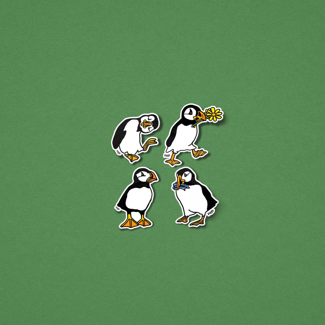 Mini Puffin Sticker Pack | Vinyl / Iceland / Winter / Birds / Nordic ...