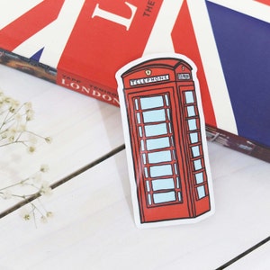 Telephone Booth Vinyl Sticker - Decal , England , UK , Travel , Phone ...