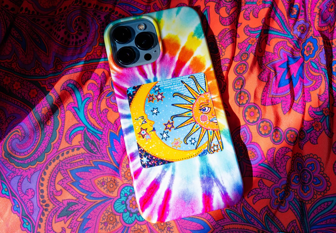 Holographic Sun & Moon Square Sticker - Decal Rainbow Sparkle / Stars ...