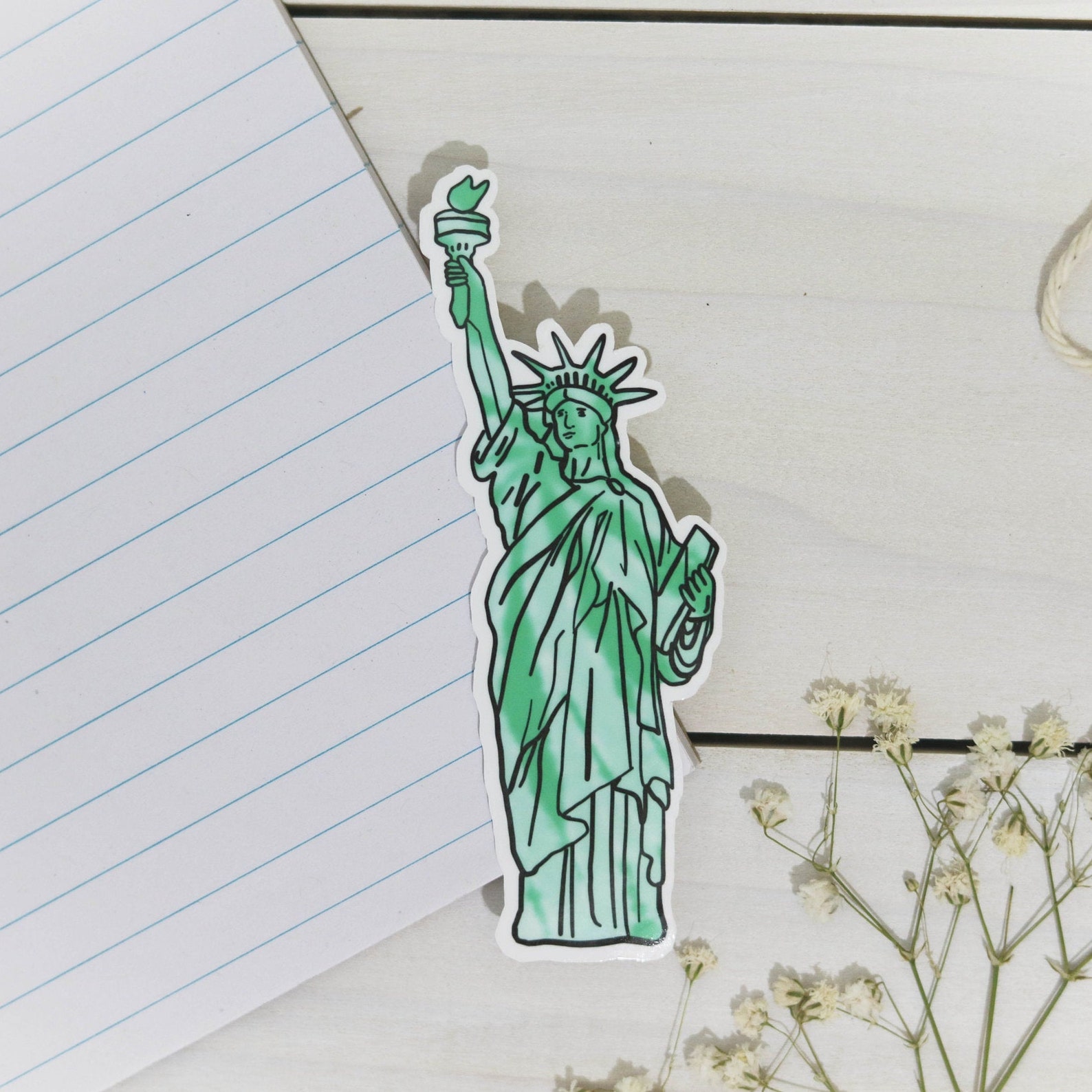 Tie Dye Statue Of Liberty Vinyl Sticker | Etsy