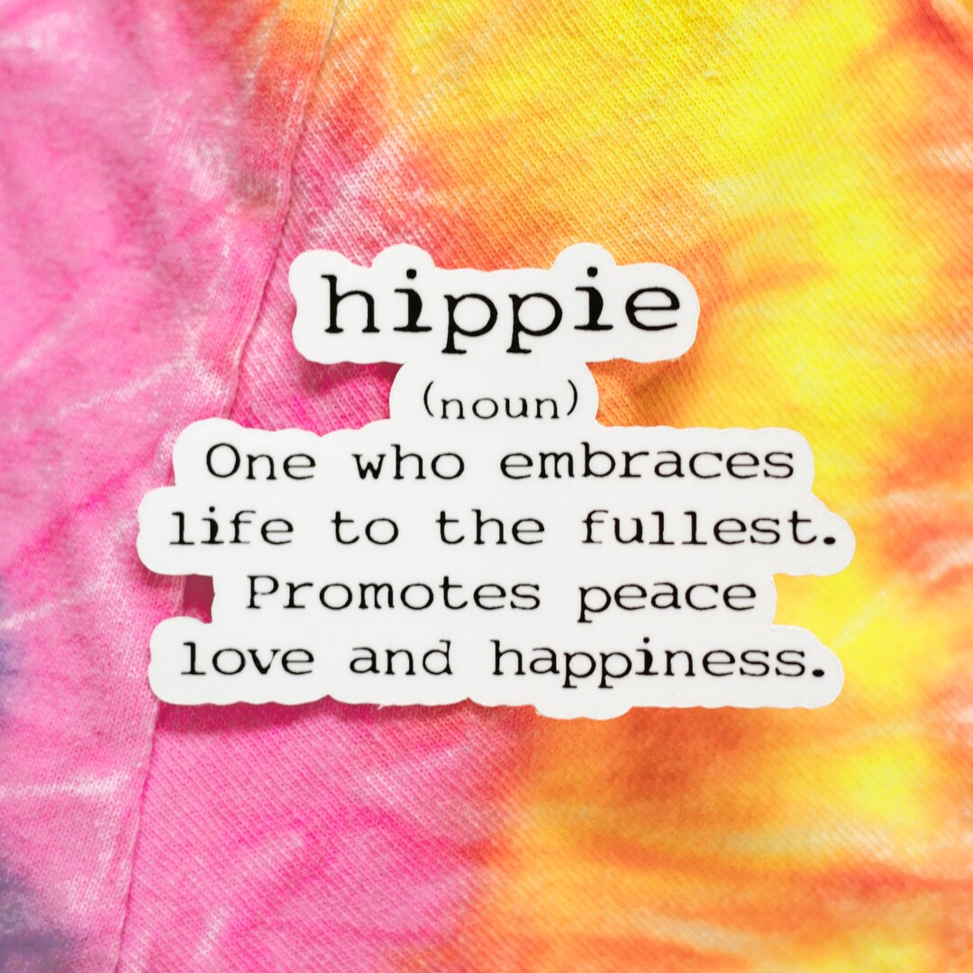 Hippie Definition Vinyl Sticker - Etsy