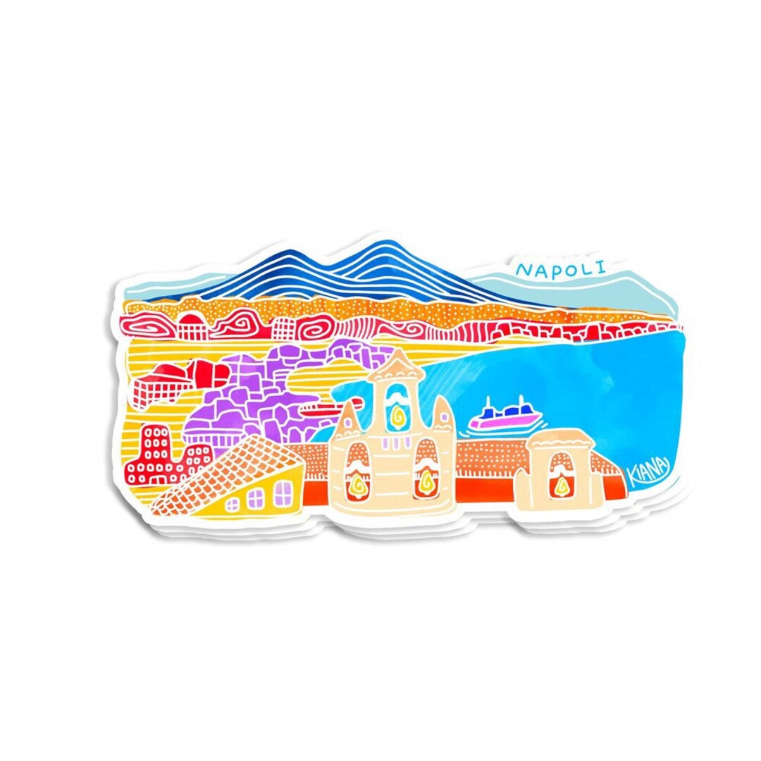 Napoli Sticker Italia Naples Italy Decal Landscape - Etsy