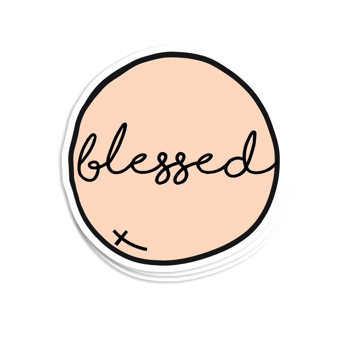 Blessed Vinyl Sticker Decal , Pink , Scripture , Christian , Cross ...
