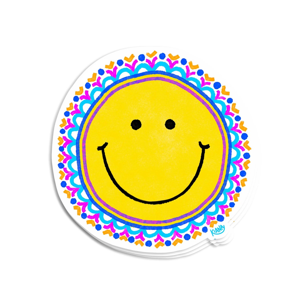 Colorful Smiley Face | Sticker - Decals / Stickers / Tie Die / Vinyl ...