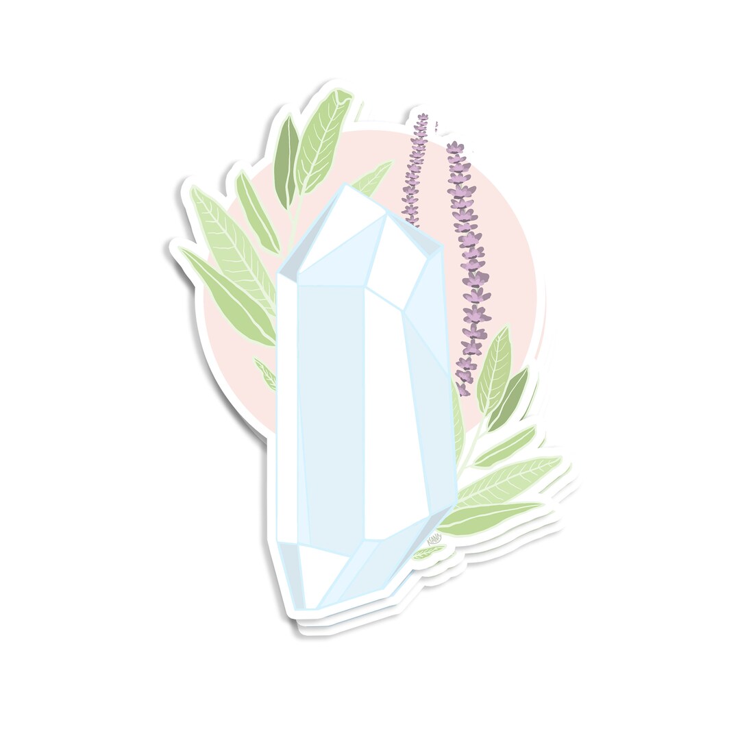 Floral Crystal Vinyl Sticker Decal Water Proof Pastel - Etsy