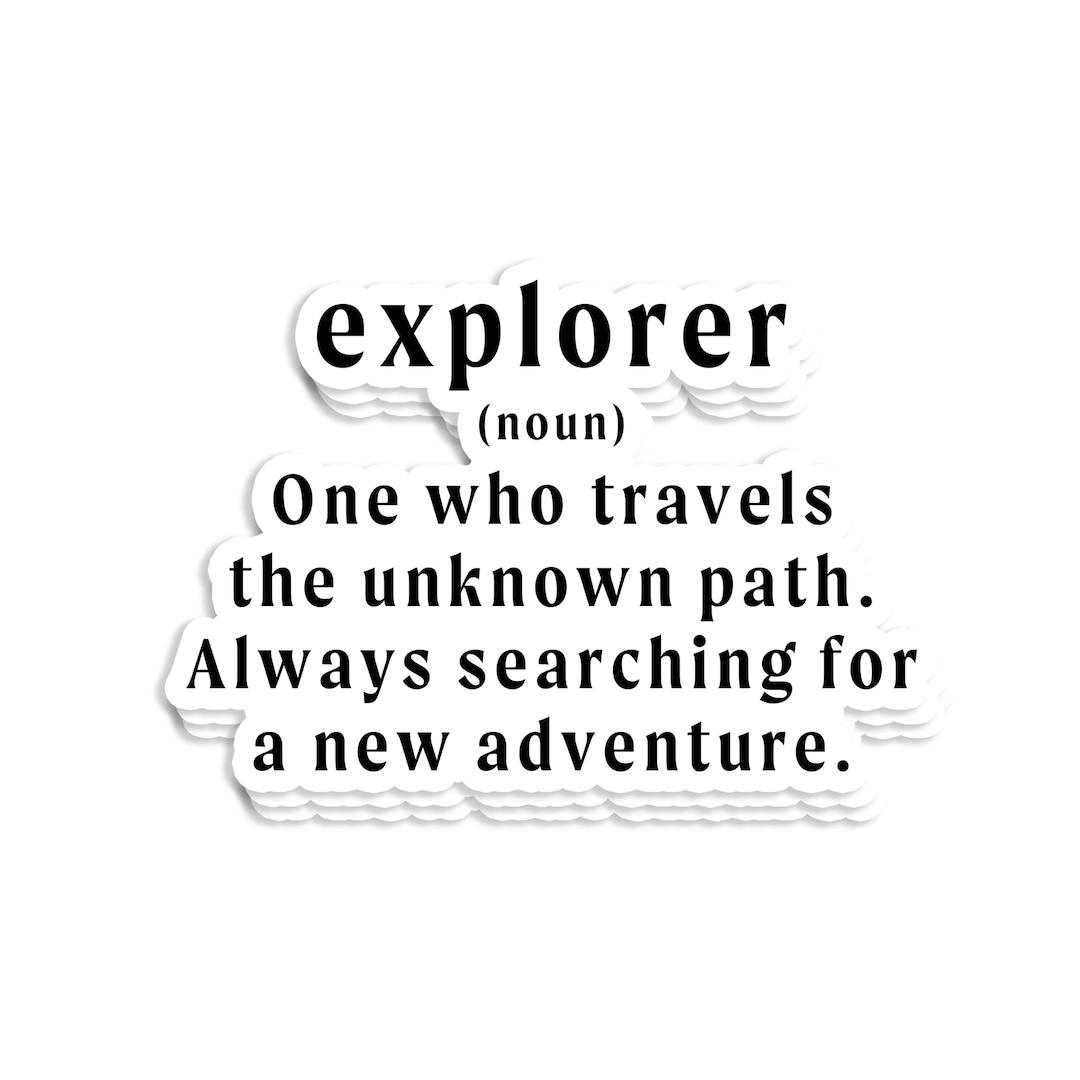 Explorer Definition Sticker - Etsy