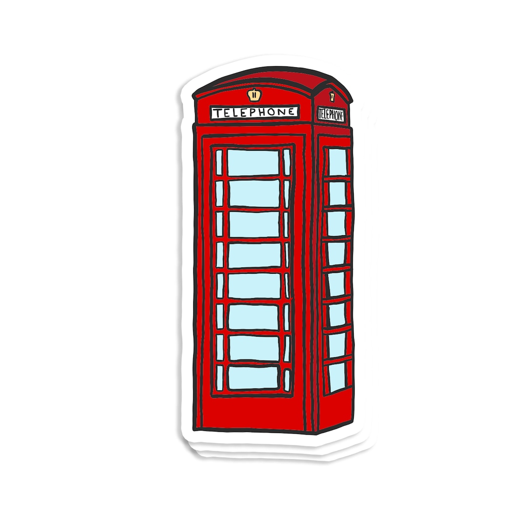 Telephone Booth Vinyl Sticker - Decal , England , UK , Travel , Phone ...
