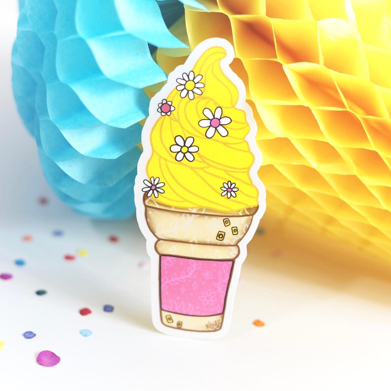 Rapunzel Ice Cream Vinyl Sticker | Etsy