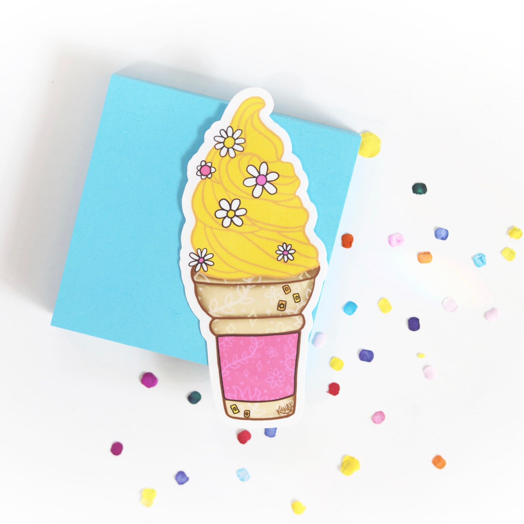 Rapunzel Ice Cream Vinyl Sticker - Etsy