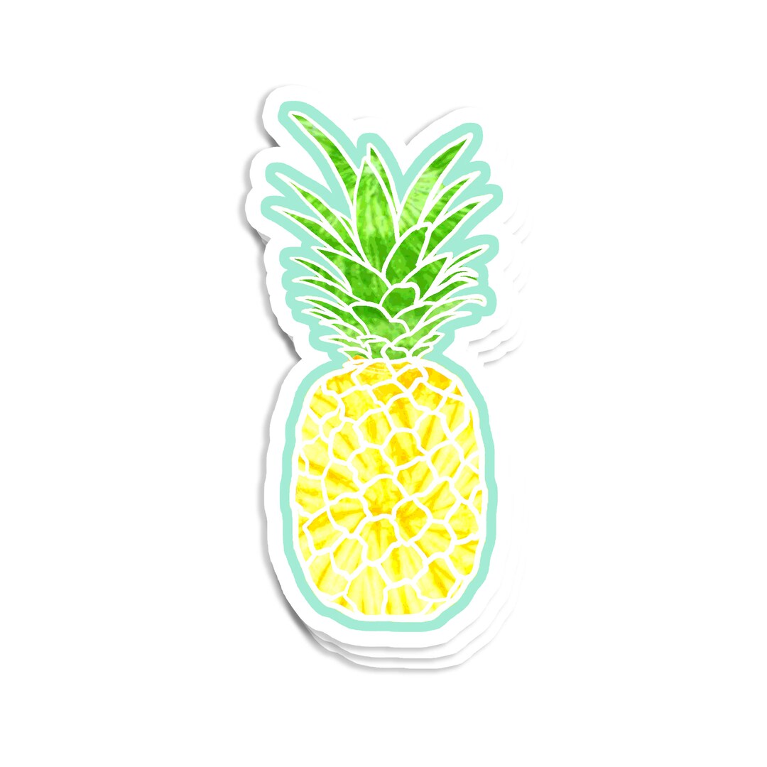 Tie Dye Pineapple Vinyl Sticker Decal , Yellow , Hawaii , Water Proof ...