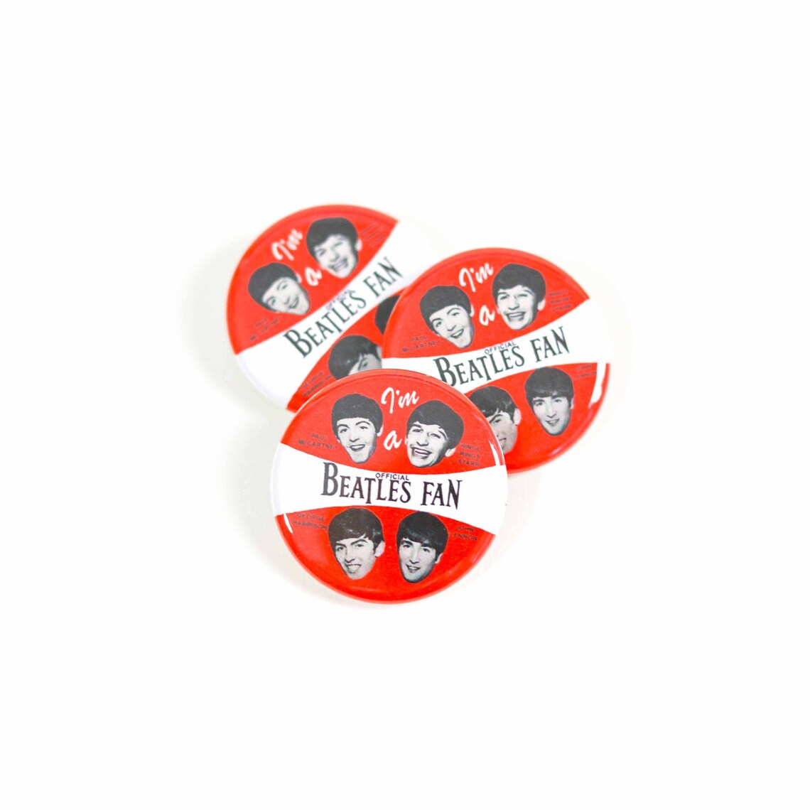 I'm a Beatles Fan Button Pin - Etsy