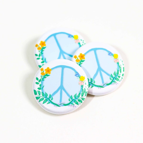 Peace Sign Button - Etsy