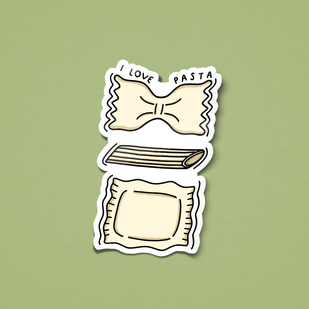 I Love Pasta | Sticker | Decal - Vinyl - Spaghetti - Italian - Food ...