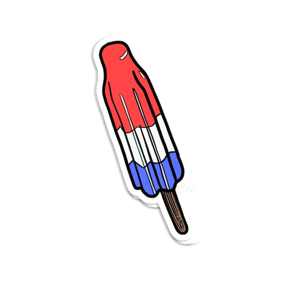 Popsicle Vinyl Sticker Decal Patriotic USA Red White - Etsy