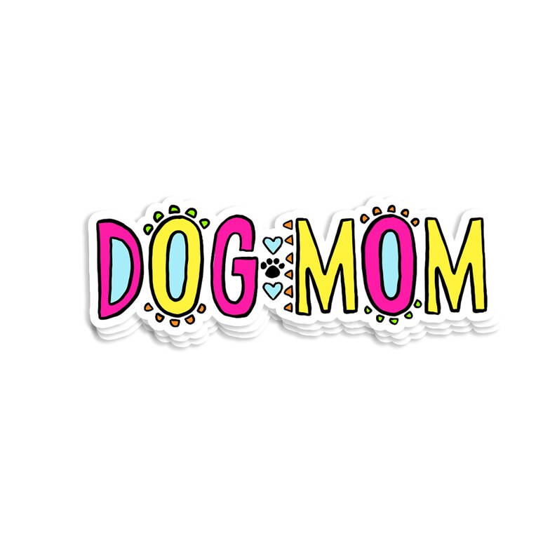 Dog Mom Vinyl Sticker - Etsy